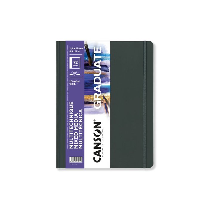 Cuaderno canson graduate mix 21,6x29,7 36h fino 200g blanco - Papelería ...